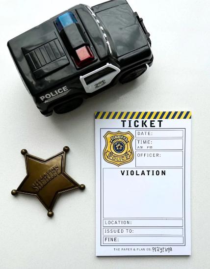 Police Ticket Violation Play Pads – Eden + Clay